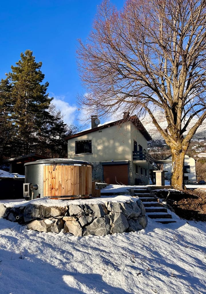 Maison Grand Jardin Vue Serre-ponçon Bain Nordique - Ancelle