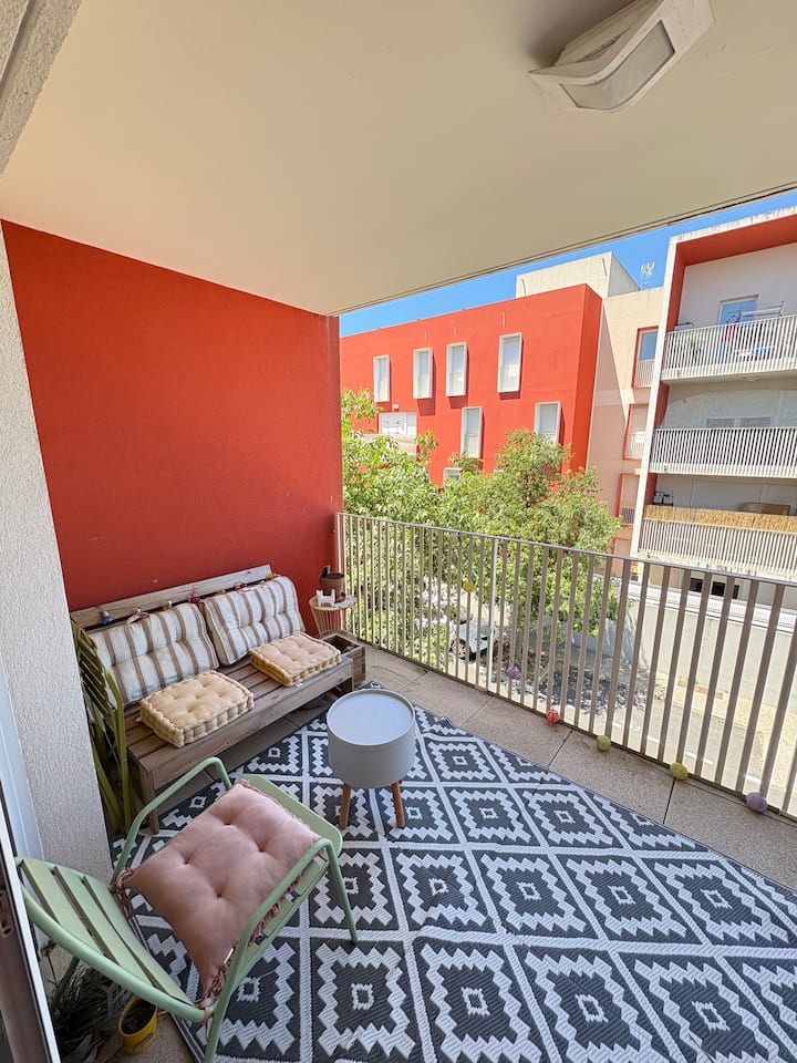 T2 Clim Terrasse & Parking Proche Montpellier - Juvignac