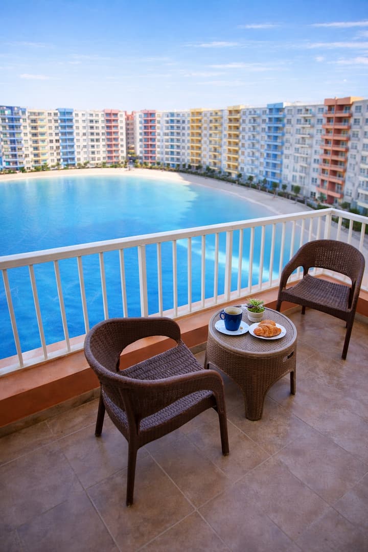 Porto Golf 2br •Crystal Lagoon • Beach Access - Egypt