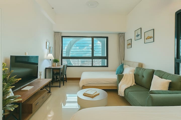 Mrt板橋新埔站1分鐘/明亮美景best View/全新裝潢、3站到西門町/廚房、洗脫烘衣機/月租型 - 板橋區