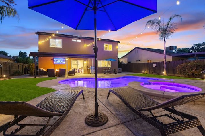 Delta Hideaway — 4br Retreat W/pool, Spa & Firepit - Visalia, CA