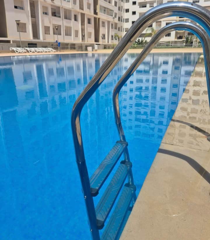 Appartement  Luxe Spacieux F3  Vue Piscine Parking - Agadir