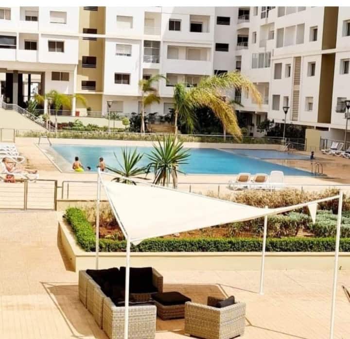 Appartement  Luxe Spacieux F3  Vue Piscine Parking - Agadir