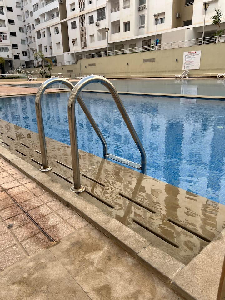 Appartement  Luxe Spacieux F3  Vue Piscine Parking - Agadir