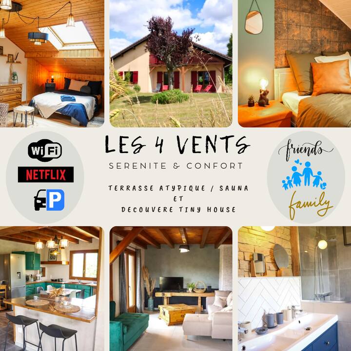 4 Vents - Sauna Netflix Famille - Nature & Confort - Remiremont