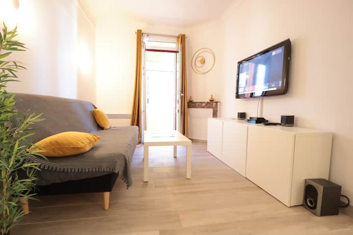 La Cigale : Apt 2 Prs, Clim, Centre Golfe - Vallauris