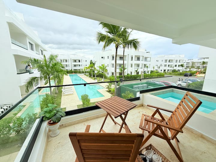 10-2a Puntacana 2br Jacuzzi+piscina+playa A 5 Min. - Punta Cana