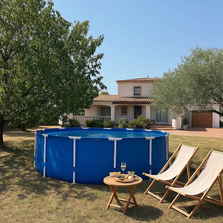 Villa Pour 8 Avec Clim Et Parking Proche De La Mer - Lunel