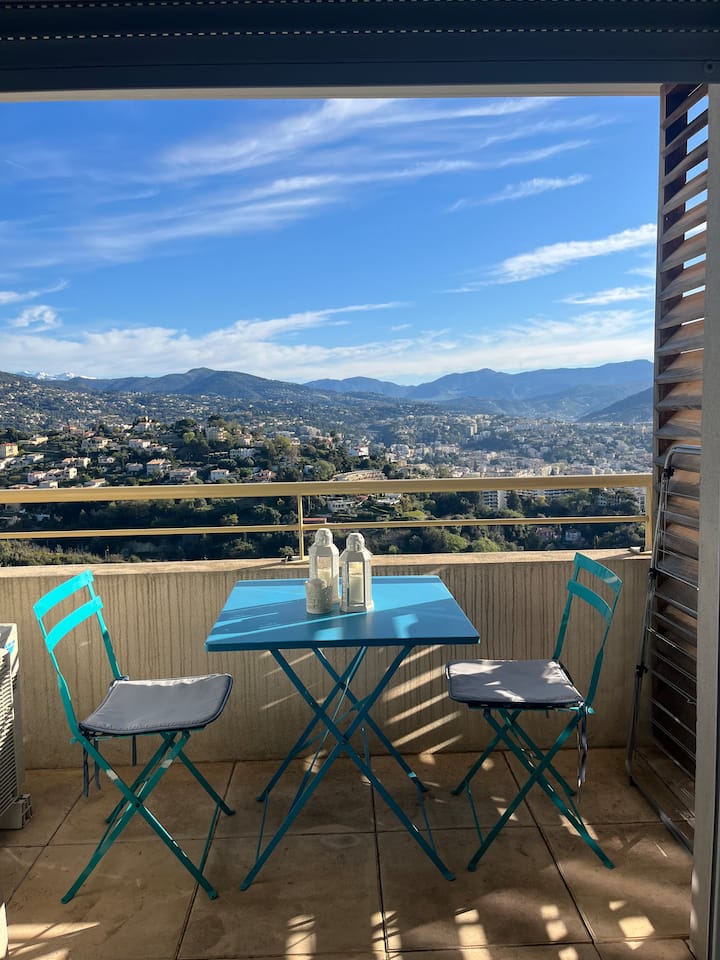 Studio éQuipé + Parking + Balcon+clim - Nice Côte d'Azur Airport (NCE)
