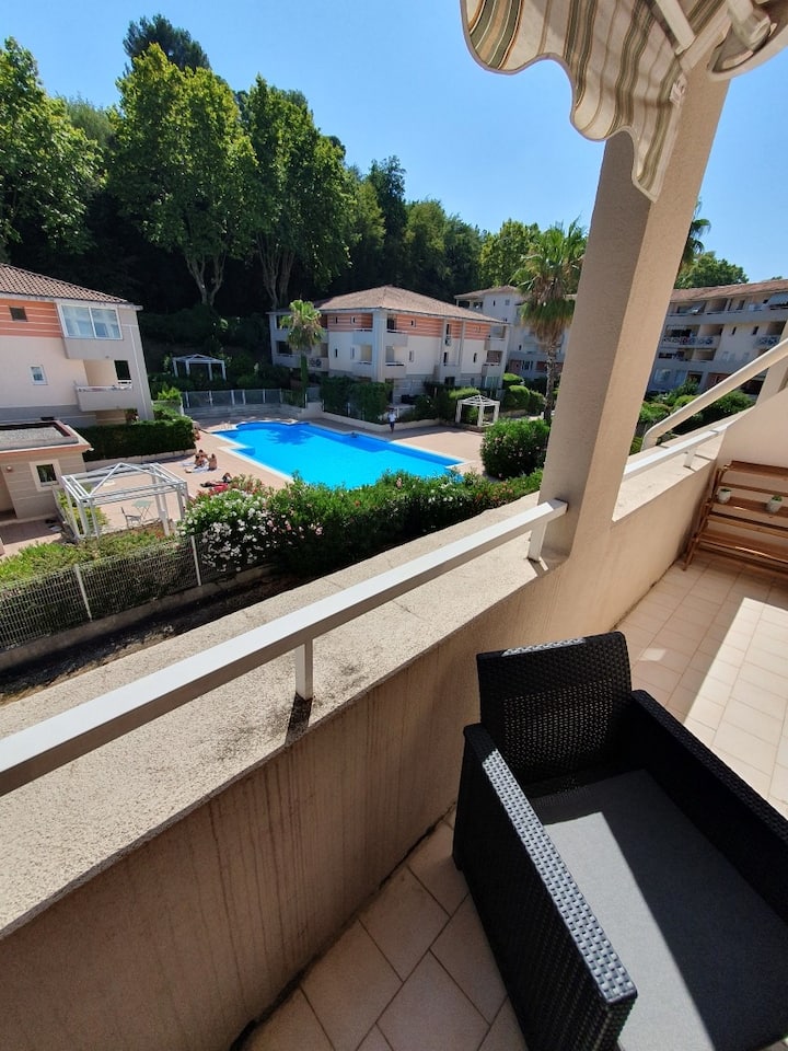 3 Pièces Au Calme Avec Piscine - 卡涅