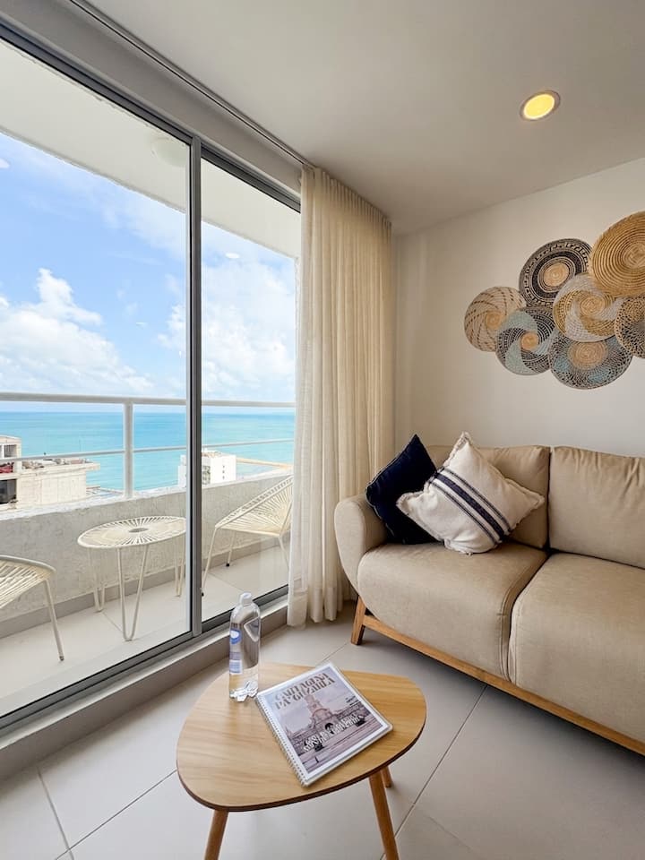 Vista Al Mar Desde Piso 27 | Apto Acogedor - Cartagena