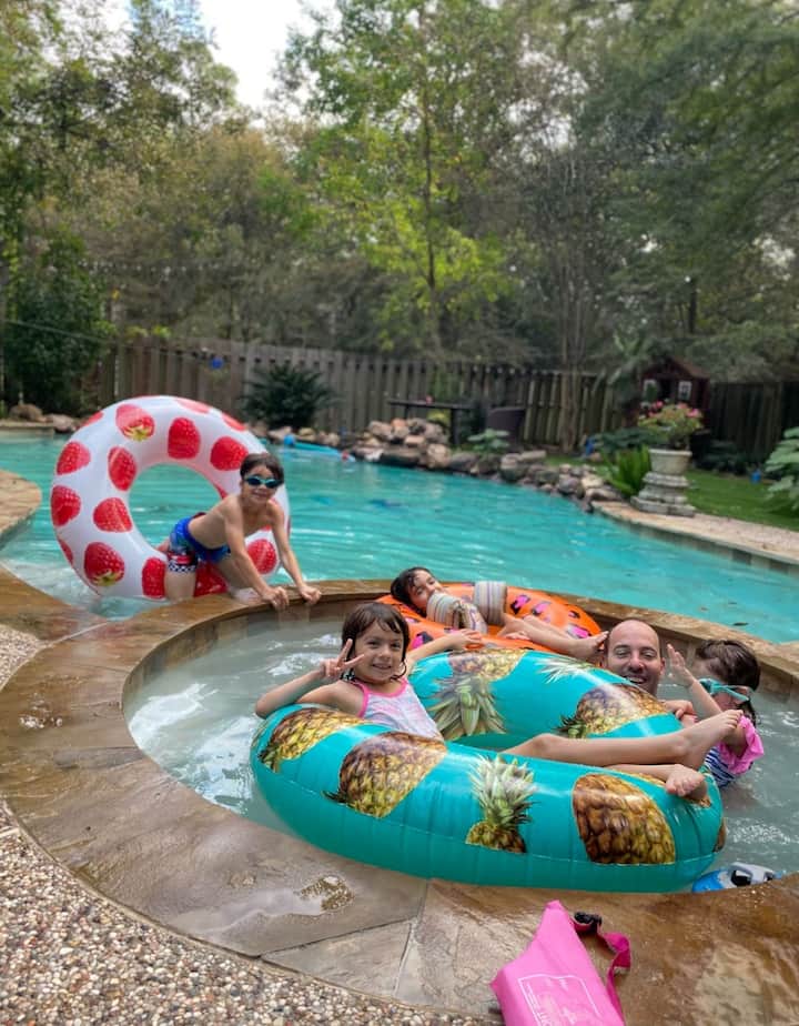 Family Fun Oasis: Pool & Zipline - The Woodlands, TX