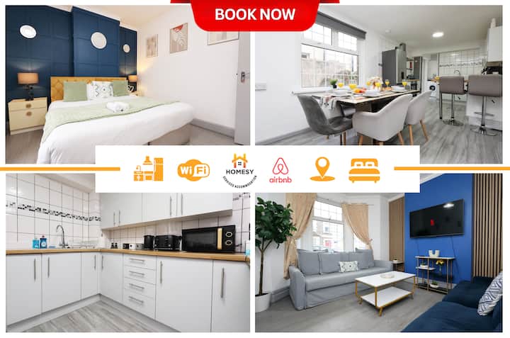 Central &Spacious 4 Bed, 2 Bath House-free Parking - Cardiff