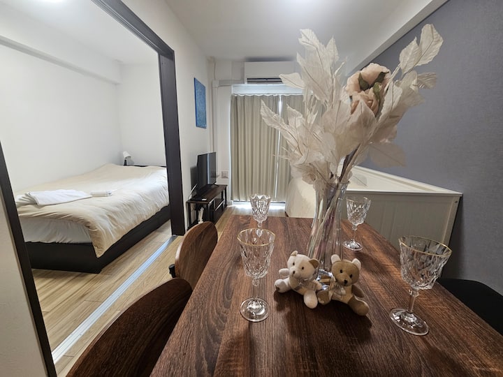 Stunning View!/new Apt/4ppl/2 Beds/710min Subway - Osaka