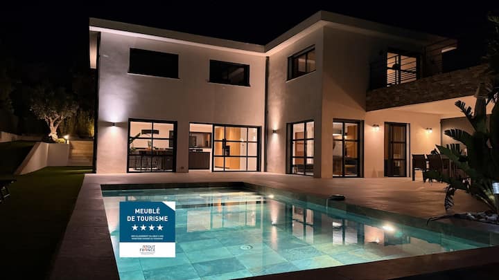 Villa Moderne 4*- Vue Panoramique & Home Cinéma - Fréjus