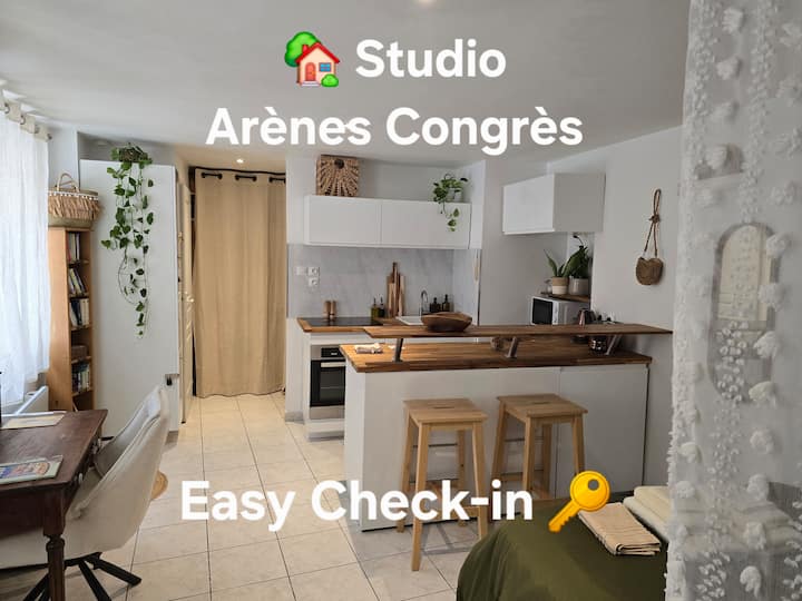 Studio Arènes Congrès - Eco-friendly - Nîmes