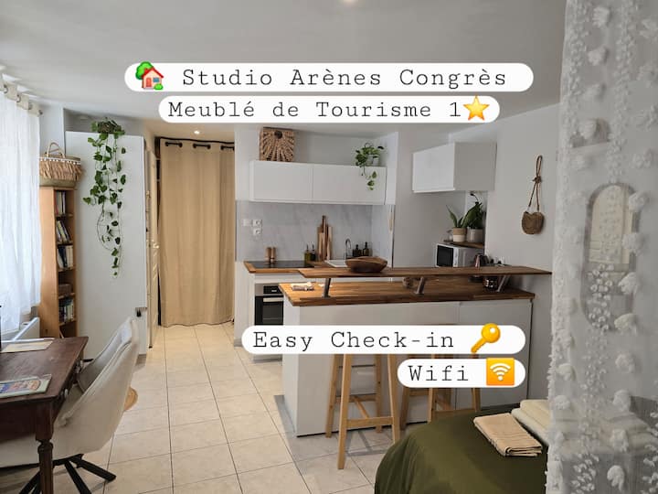 Studio Arènes Congrès - Eco-friendly - Nîmes