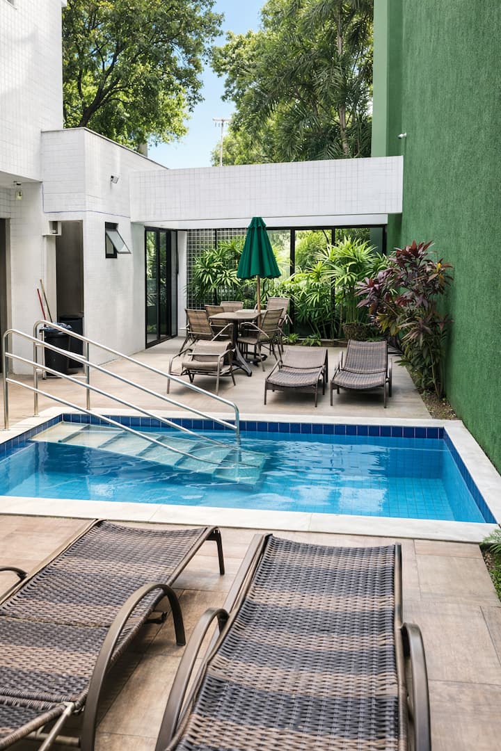 Espinheiro Central | Garagem + Piscina + Ar Cond. - Recife