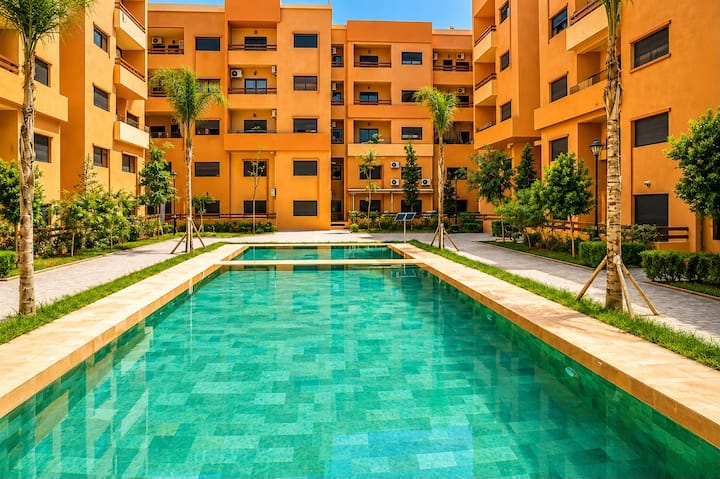 2ch Ensoleillé Piscine Bali 3 Min M Avenue - Marrakech