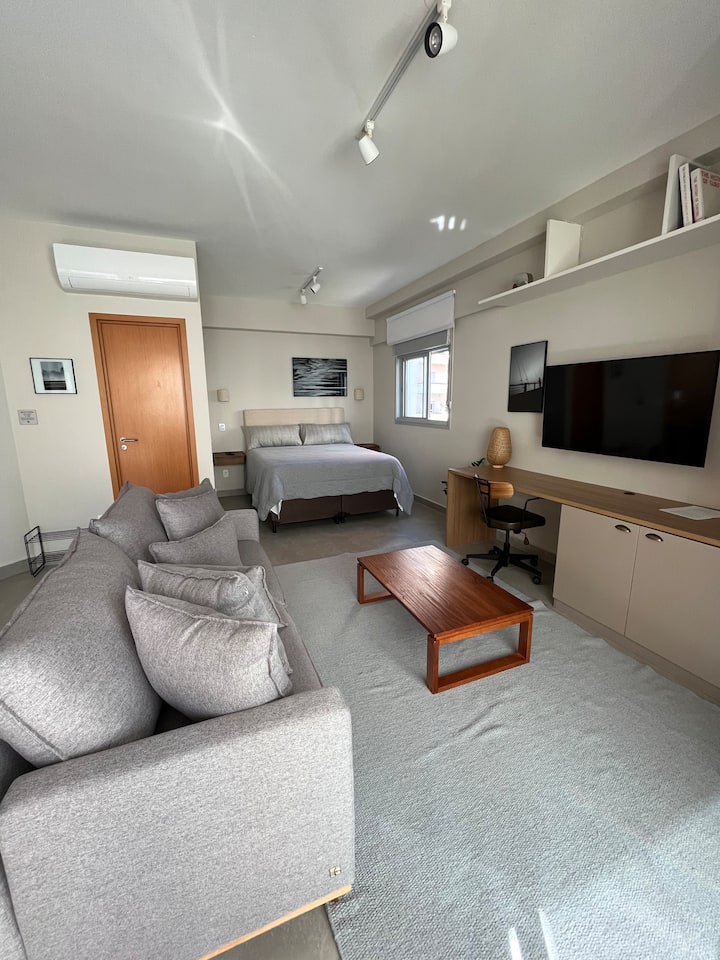 Studio Santos No Gonzaga, A/c E Piscina Vista Mar - Santos