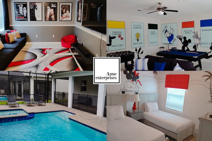 6br *No Resort Fee* Free Parking Pool 15min Disney - Kissimmee