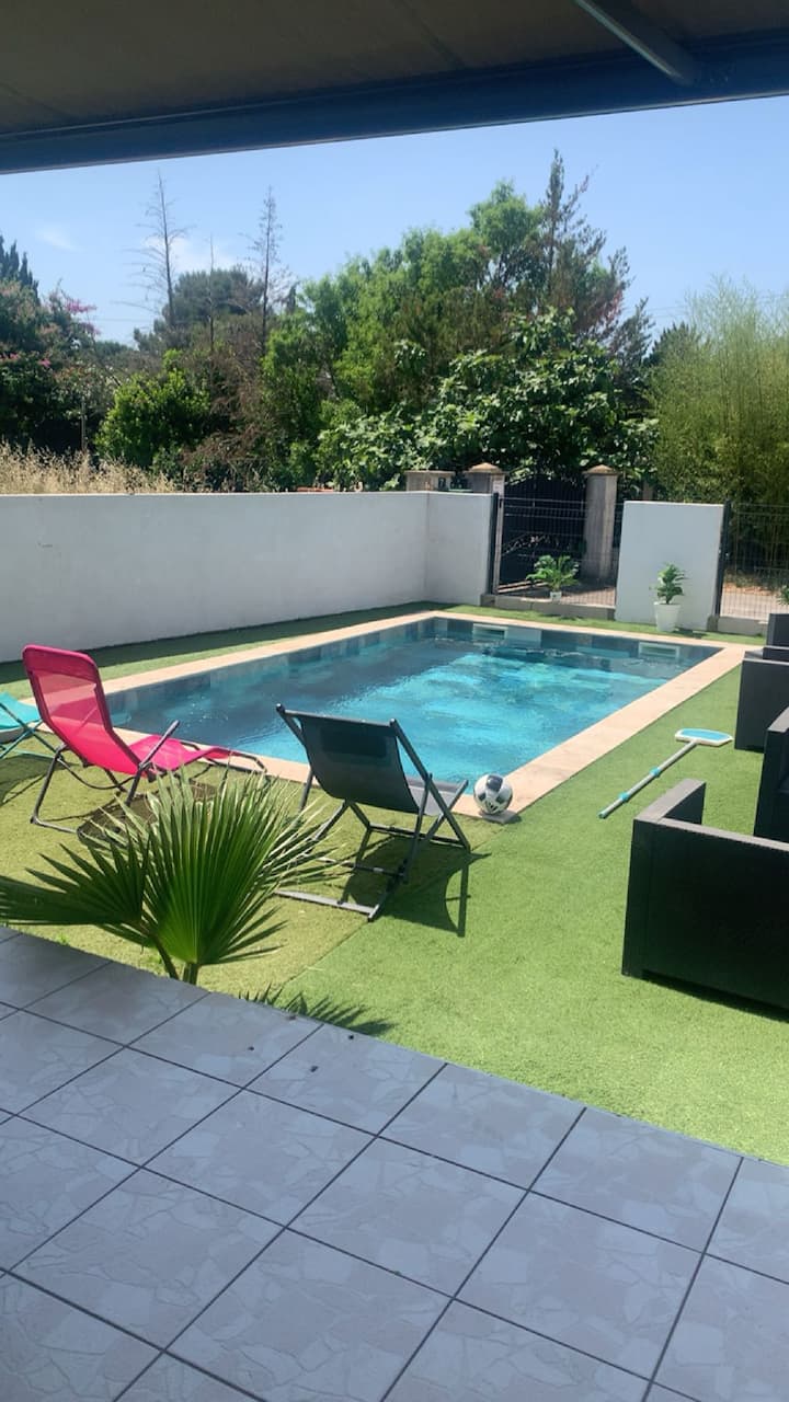 Villa Ensoleillée & Piscine Et Proche Des Plages - Lunel