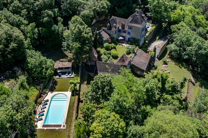 Château Familial - Piscine & Vue Panoramique - Castelnaud-la-Chapelle