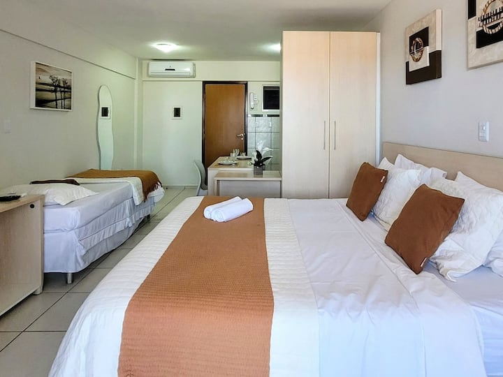 Terrazo Flat Ponta Negra Conforto A 200m Da Praia - Natal