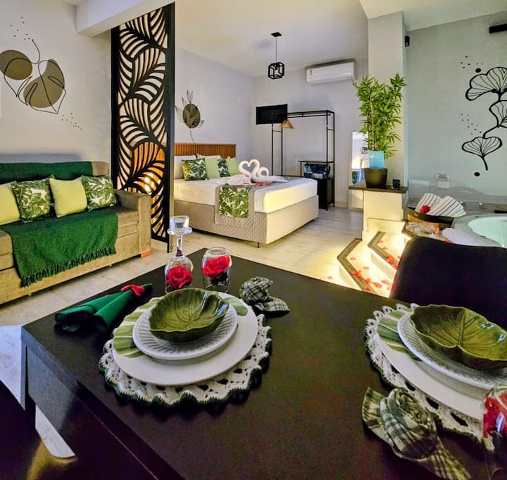 Loft Premium Romântico Jacuzzi Aquecida 3min Orla - Ubatuba