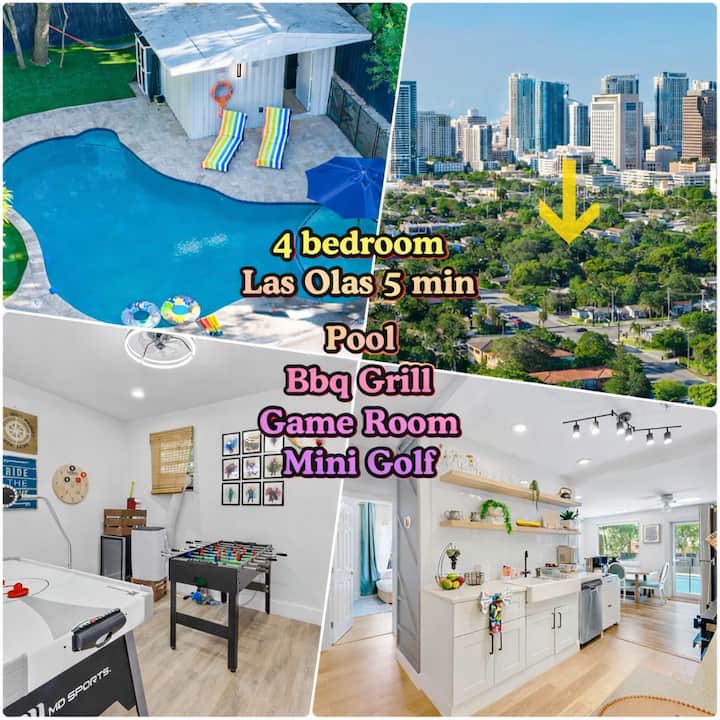4br Hidden Gem/ Heatpool/city/cruise/airport/beach - Fort Lauderdale