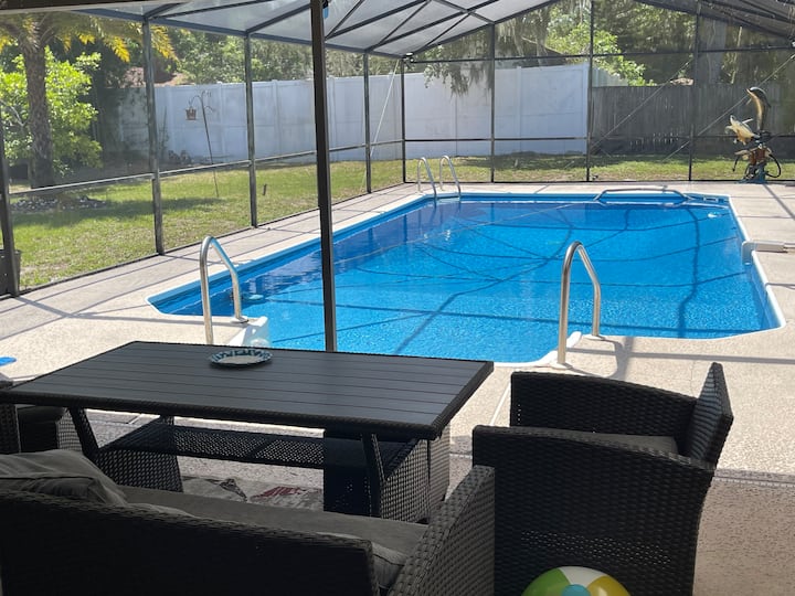 4br Home In St Johns With Enclosed Large Pool - 오렌지 파크