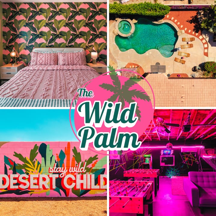 The Wild Palm: Boho Desert Oasis, Pool & Game Room - Coachella, CA