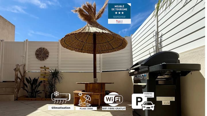 Sète Evasion Clim Jardin Parkingwi-fi Direct Plage - Bouzigues