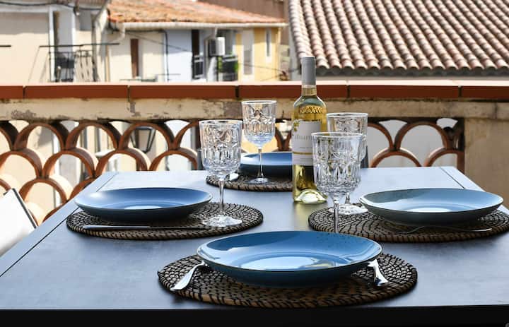 Charmantes Haus Mit Dachterrasse - Mèze