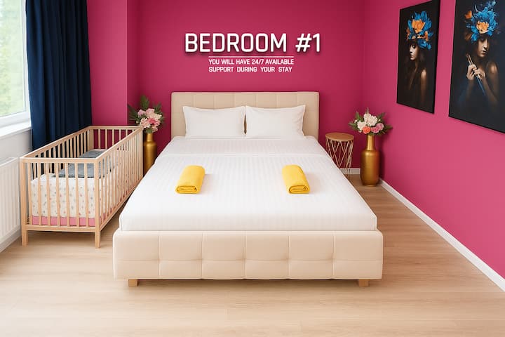 Central 4br With 6 Beds + 1 Mattress For 14 People - Bucharest