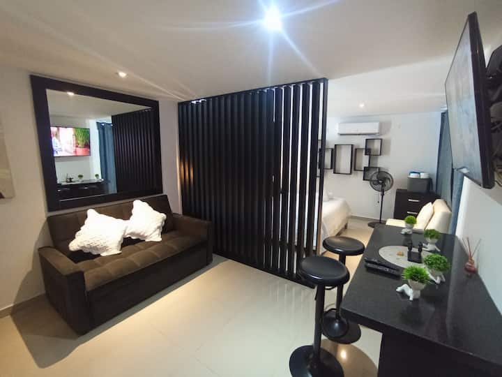 Stylish Studio With Stunning Ocean View Balcony - Cartagena