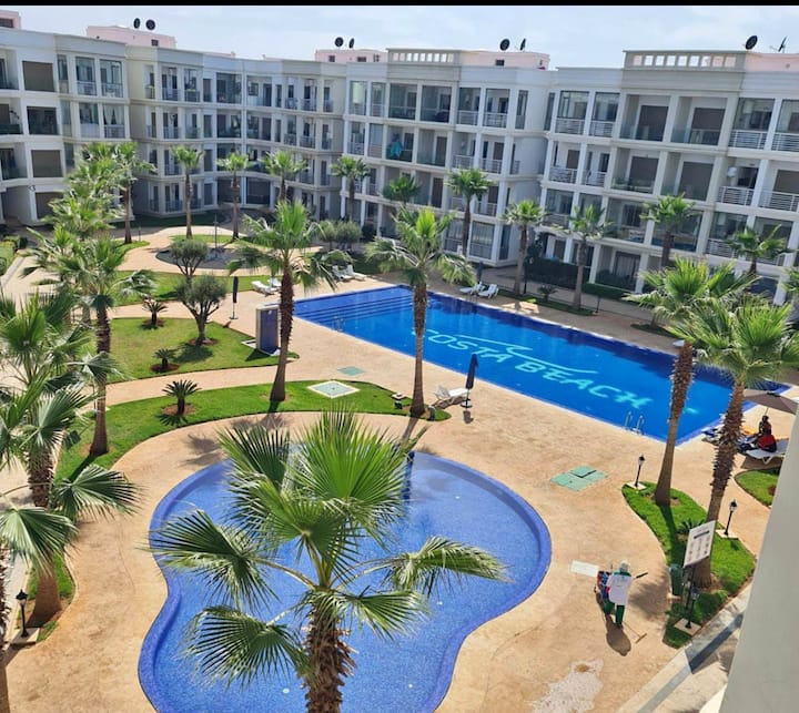 Appart Cosy Résidence Avec Piscine Sécurisée - Bouznika