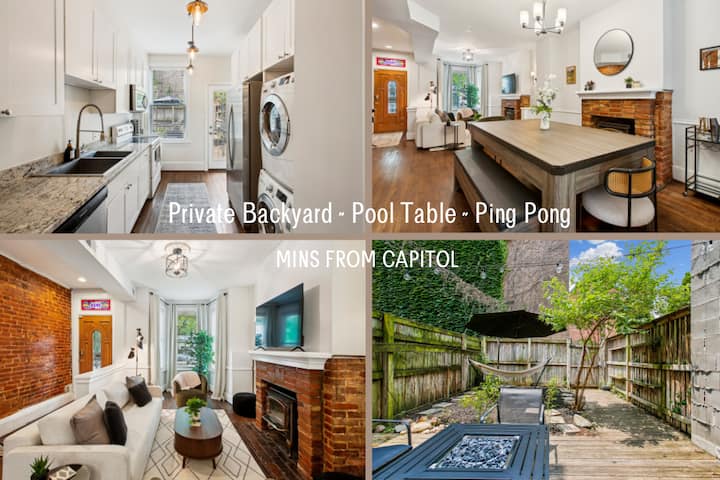 Charming 3br | Entire Home Near Capital & H Street - Washington Navy Yard, DC