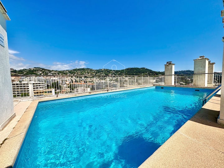 Le Beauséjour, Studio Avec Piscine, Parking, Clim - Le Cannet