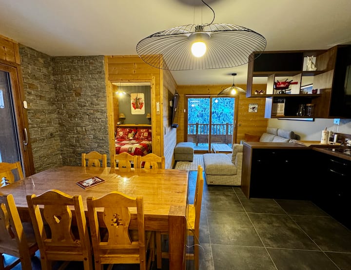 Valmeinier 1800 Centre Près Pistes 8 Pers Terrasse - Valmeinier