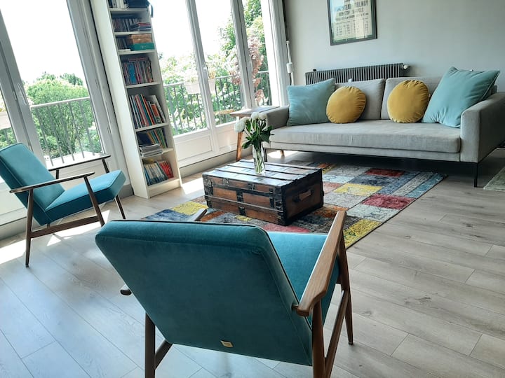 Quiet And Bright Family Flat - Maisons-Laffitte