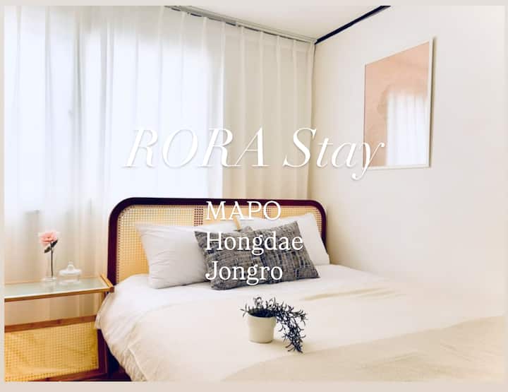 [마포]2br 2퀸베드/ 마포구/ 홍대 아늑한 숙소 /청결/ 각방 에어컨 - Seoul