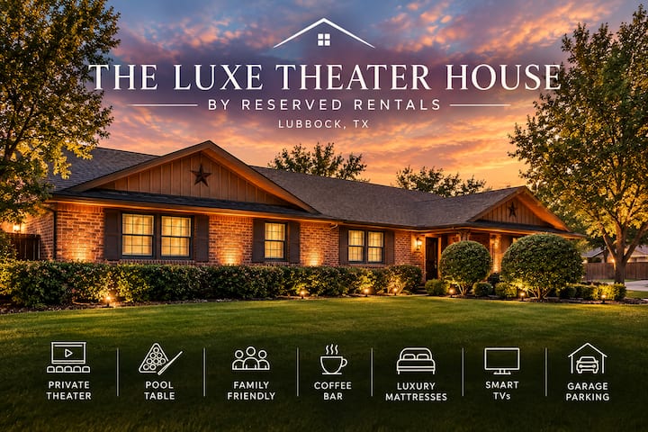 The Luxe Theater House By Reserved Rentals - Lubbock, TX