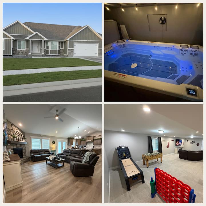 Idaho Falls Family Home Swim Spa/game Rm/sleeps 30 - Idaho Falls, ID