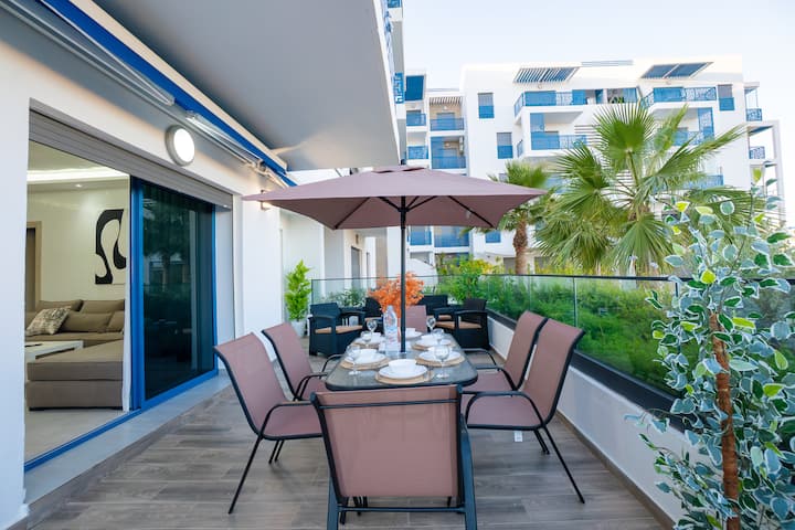 Cheerful 2br 4 Swimming Pools Costamar 5mnt Beach - Tétouan