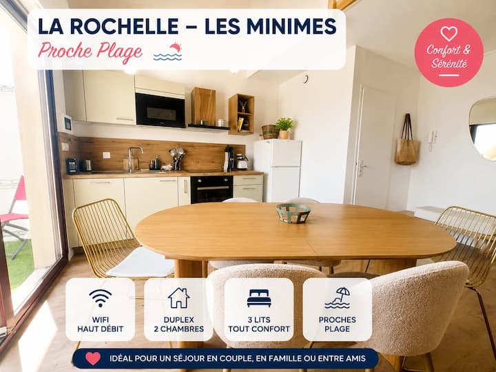 Duplex Refait à Neuf Balcon & Piscine Les Minimes - La Rochelle