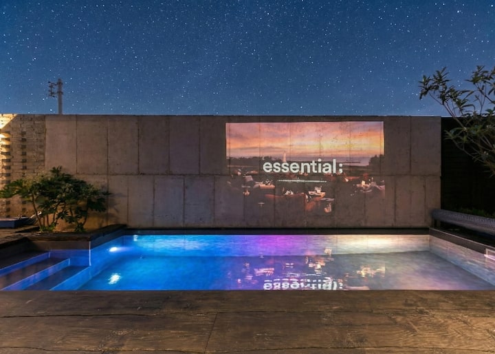 힙한 케이브 무드 & 풀사이드 시네마: 프라이빗 무료온수풀, 무료바베큐불멍_협재케이브풀빌라 - Jeju-si