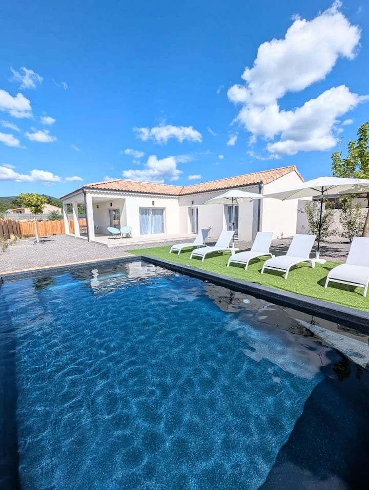 Superbe Villa Clim Piscine Chauffée 5 Etoiles - Joyeuse