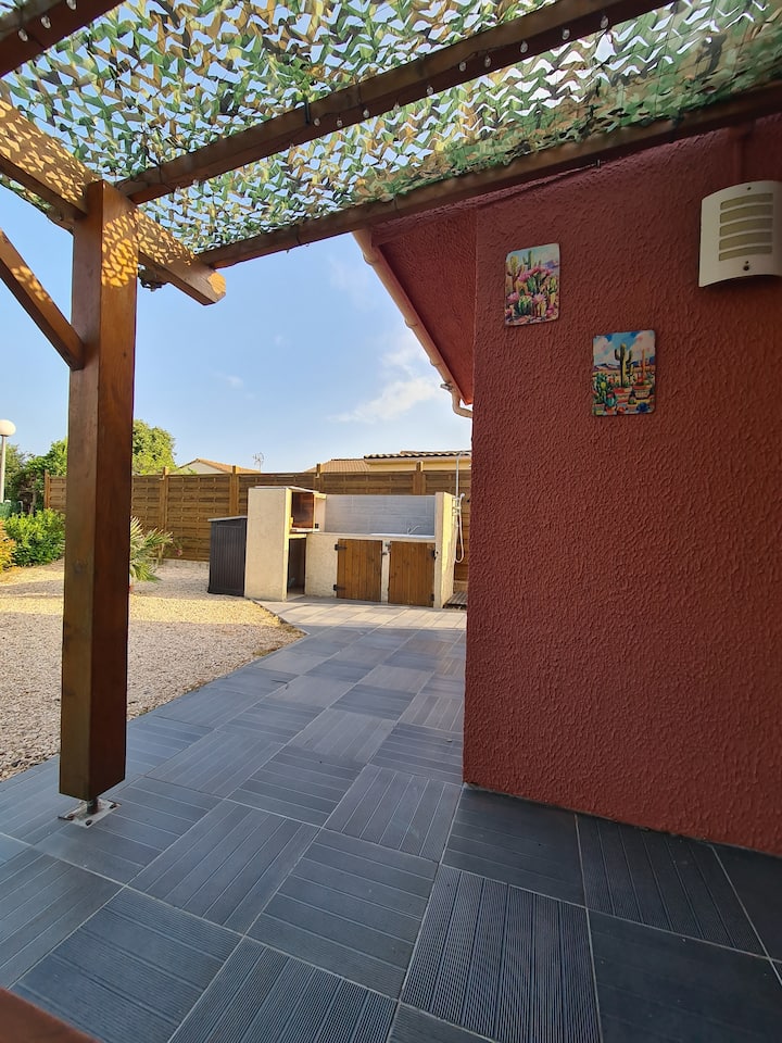 Villa 55m² Clim. 3ch, 6p, Piscines, Tennis /Mer - Vendres