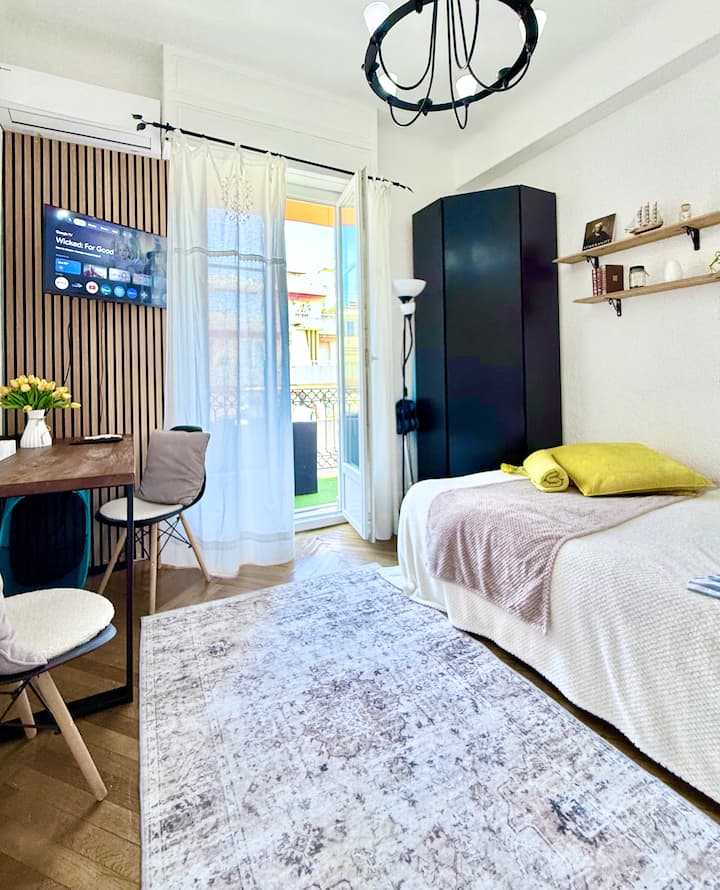Studio In The Center Balcony/ac - Nizza